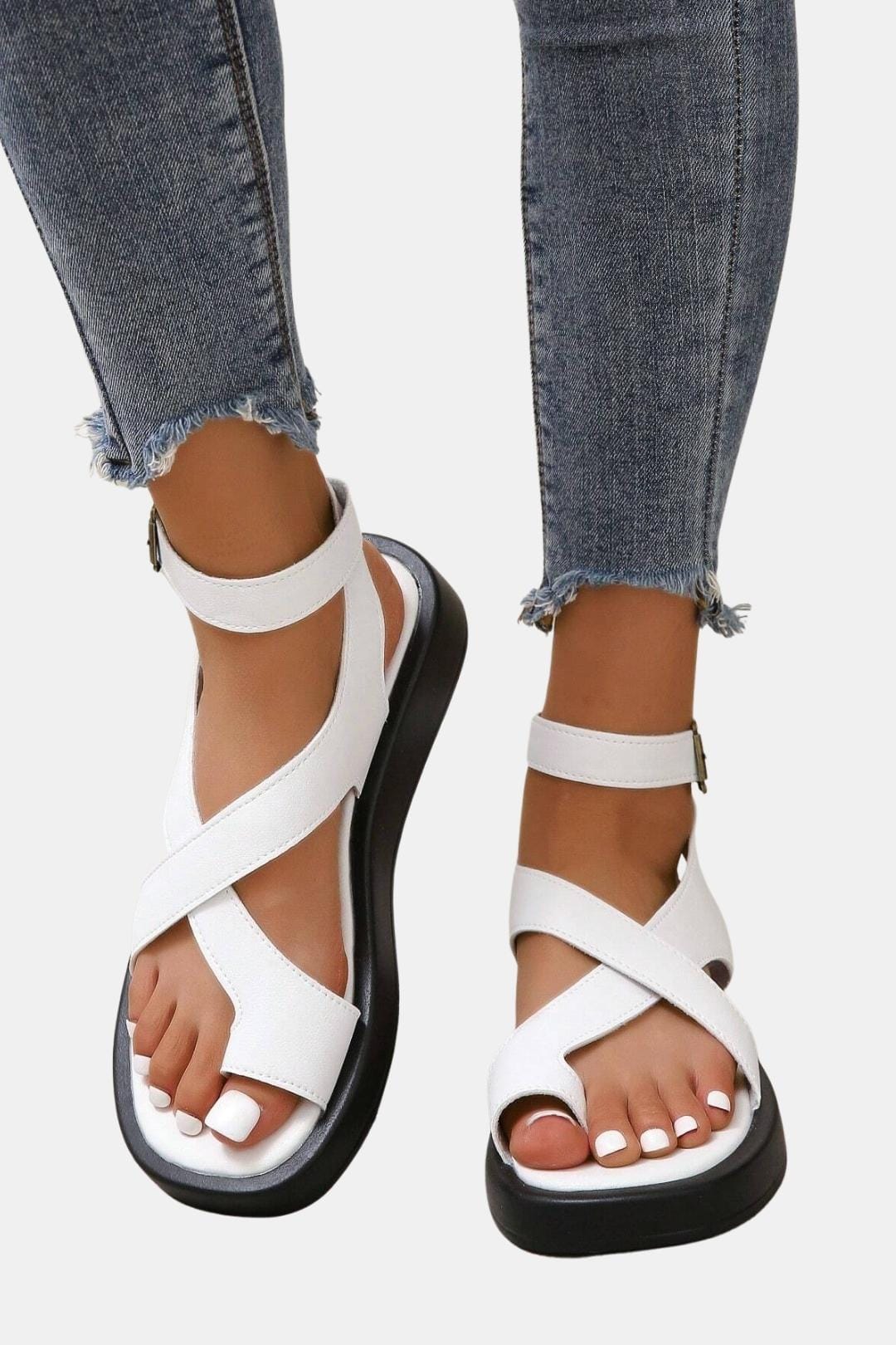 Sandals - Cross Strap Platform Comfort Style – Modesia