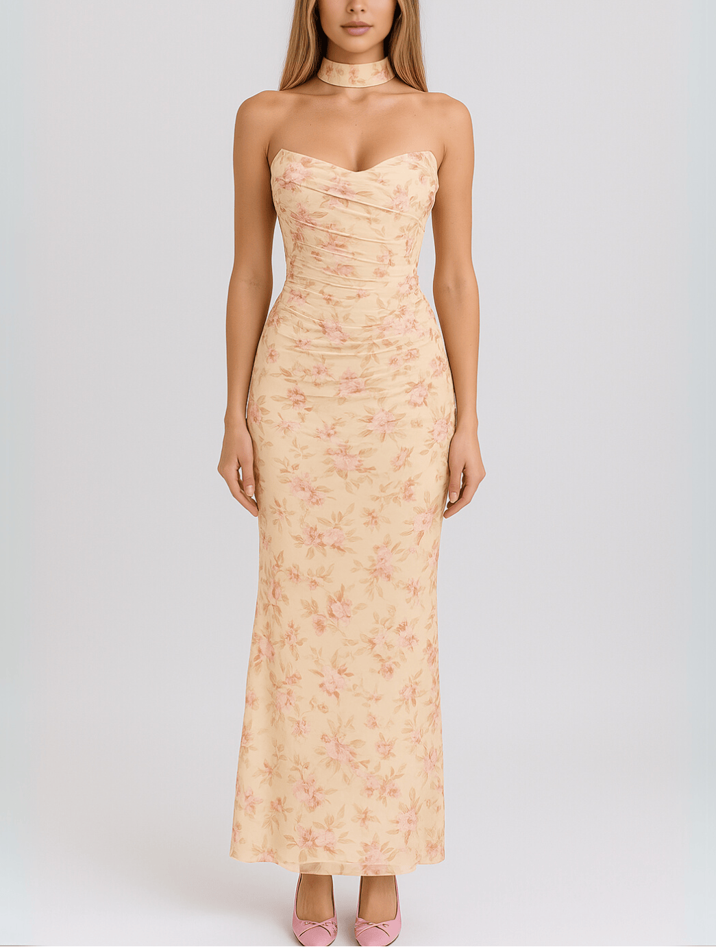 Scarf Dress - Strapless Choker Evening Style – Modesia